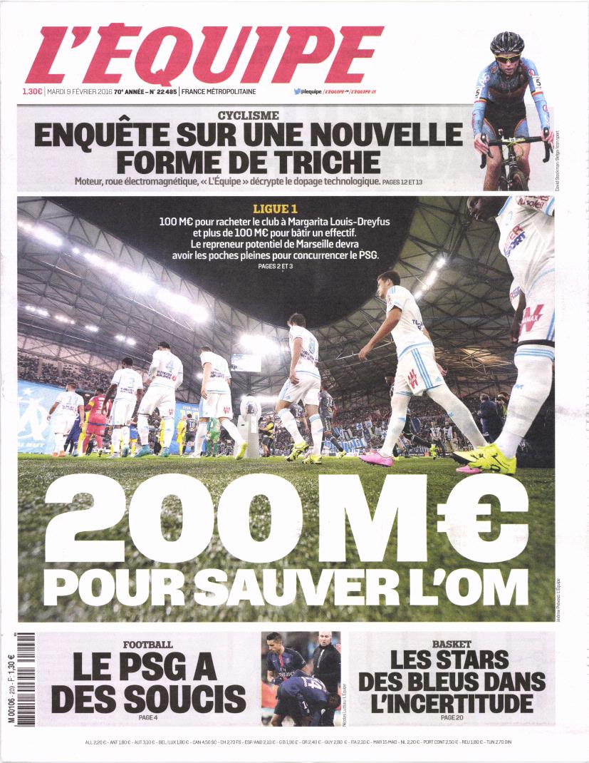 L'Equipe n° 209 – Abonnement L'Equipe | Abonnement magazine par Toutabo.com